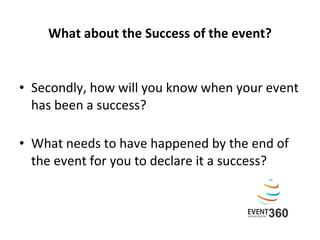 Event Management Software :Setting objectives | PPT