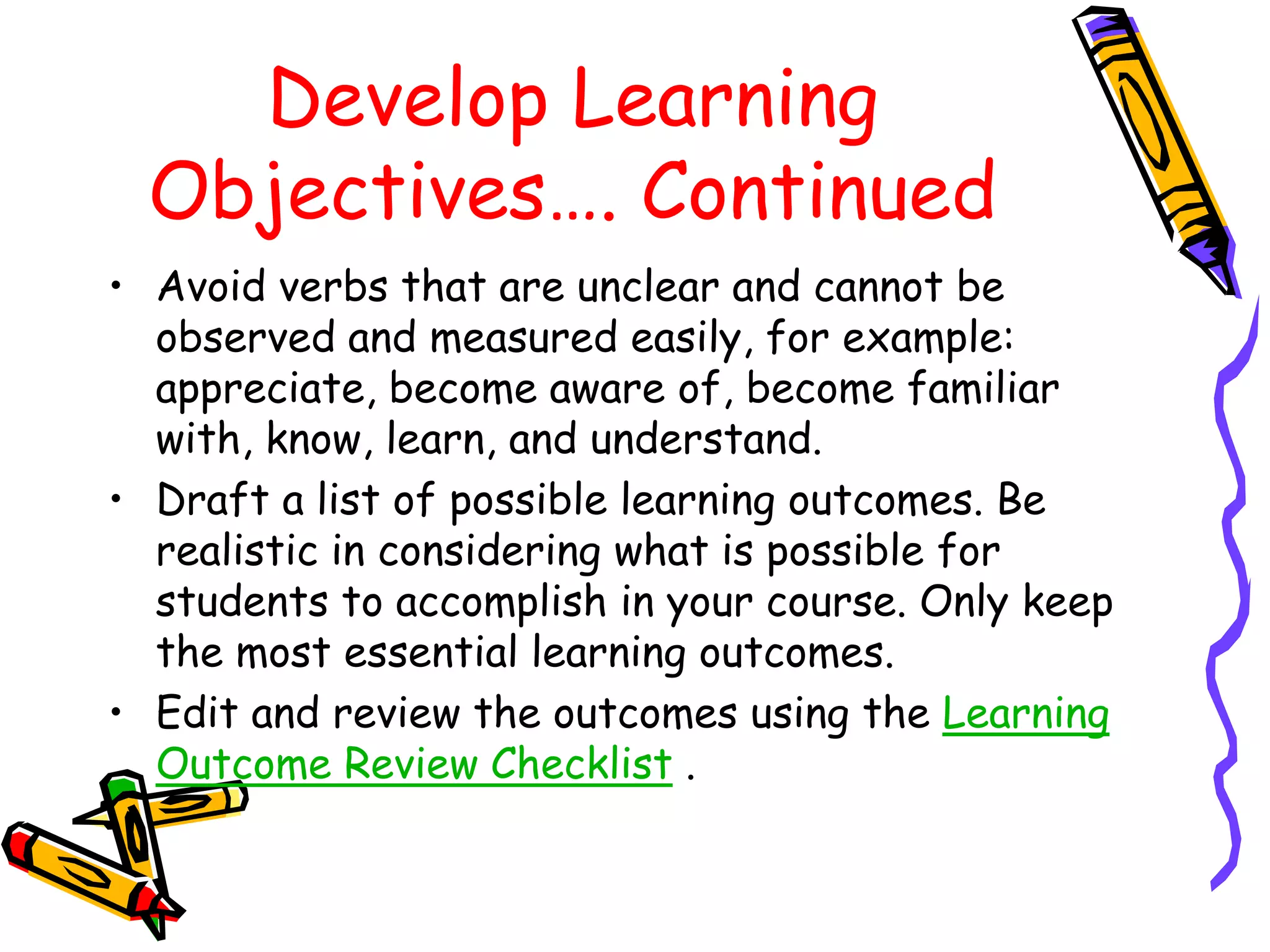 Setting objectives and goals | PPTX