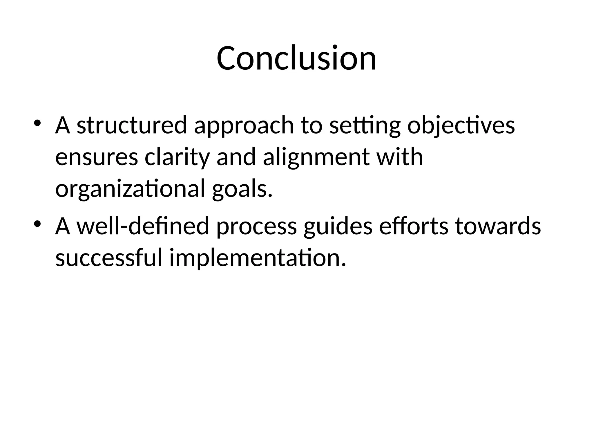 Process of Setting Objectives: An Overview | PPTX