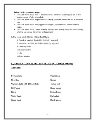 In Partograph and Setting of labour room word file | DOCX