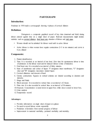 In Partograph and Setting of labour room word file | DOCX