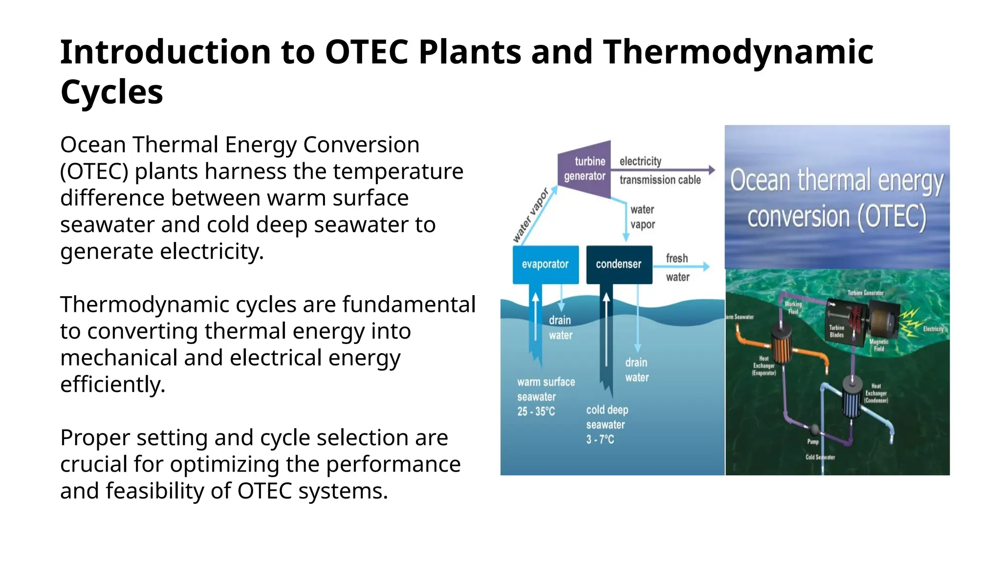 Setting Of OTEC Plants, Thermodynamic Cycles.pptx