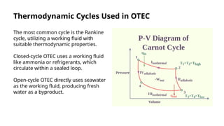 Setting Of OTEC Plants, Thermodynamic Cycles.pptx