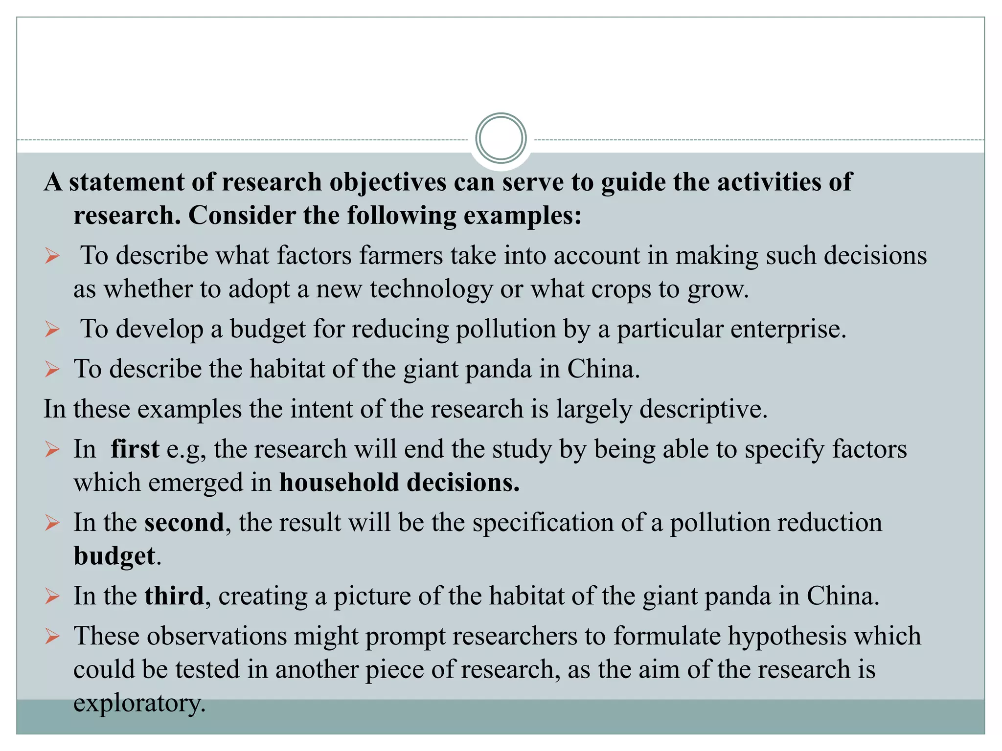 Setting of research objectives Dr. Seema Jakher | PPTX