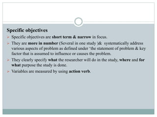 Setting of research objectives Dr. Seema Jakher | PPTX