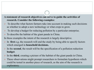 Setting of research objectives Dr. Seema Jakher | PPTX