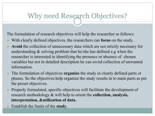 Setting of research objectives Dr. Seema Jakher | PPTX