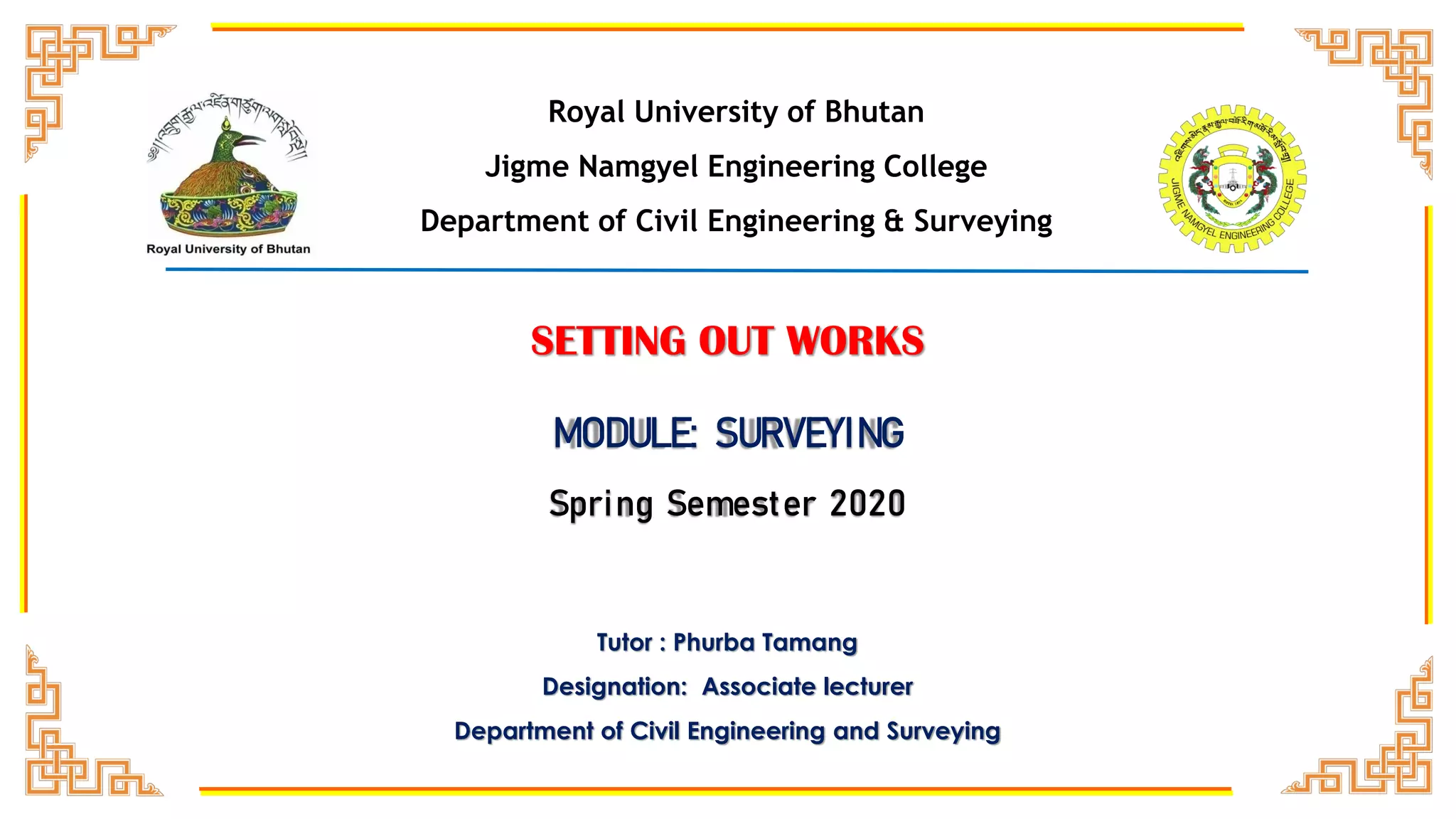 Setting out of Building | PDF