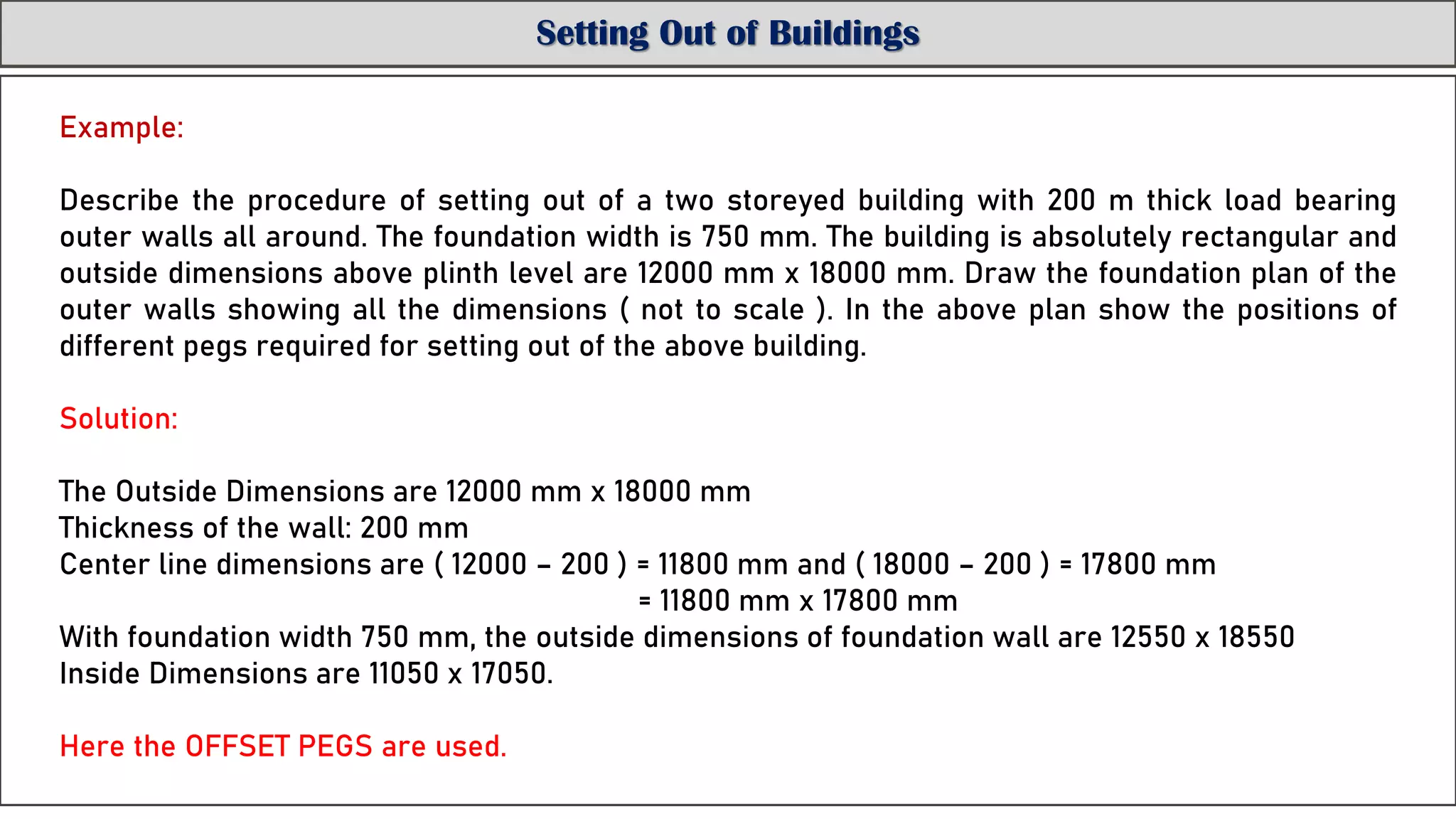Setting out of Building | PDF