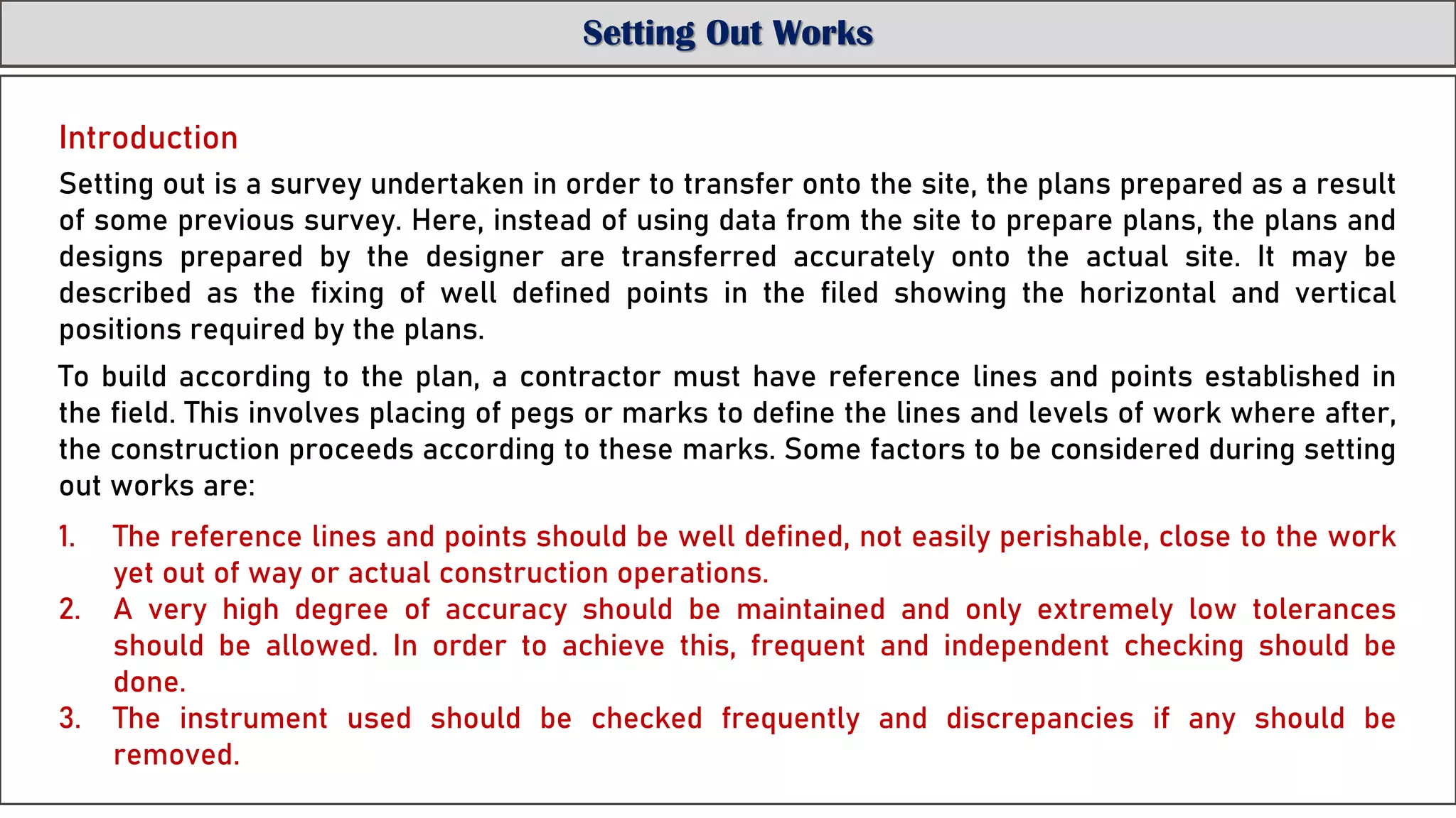 Setting out of Building | PDF