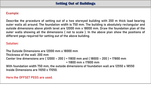 Setting out of Building | PDF | Home Improvement | Home & Garden