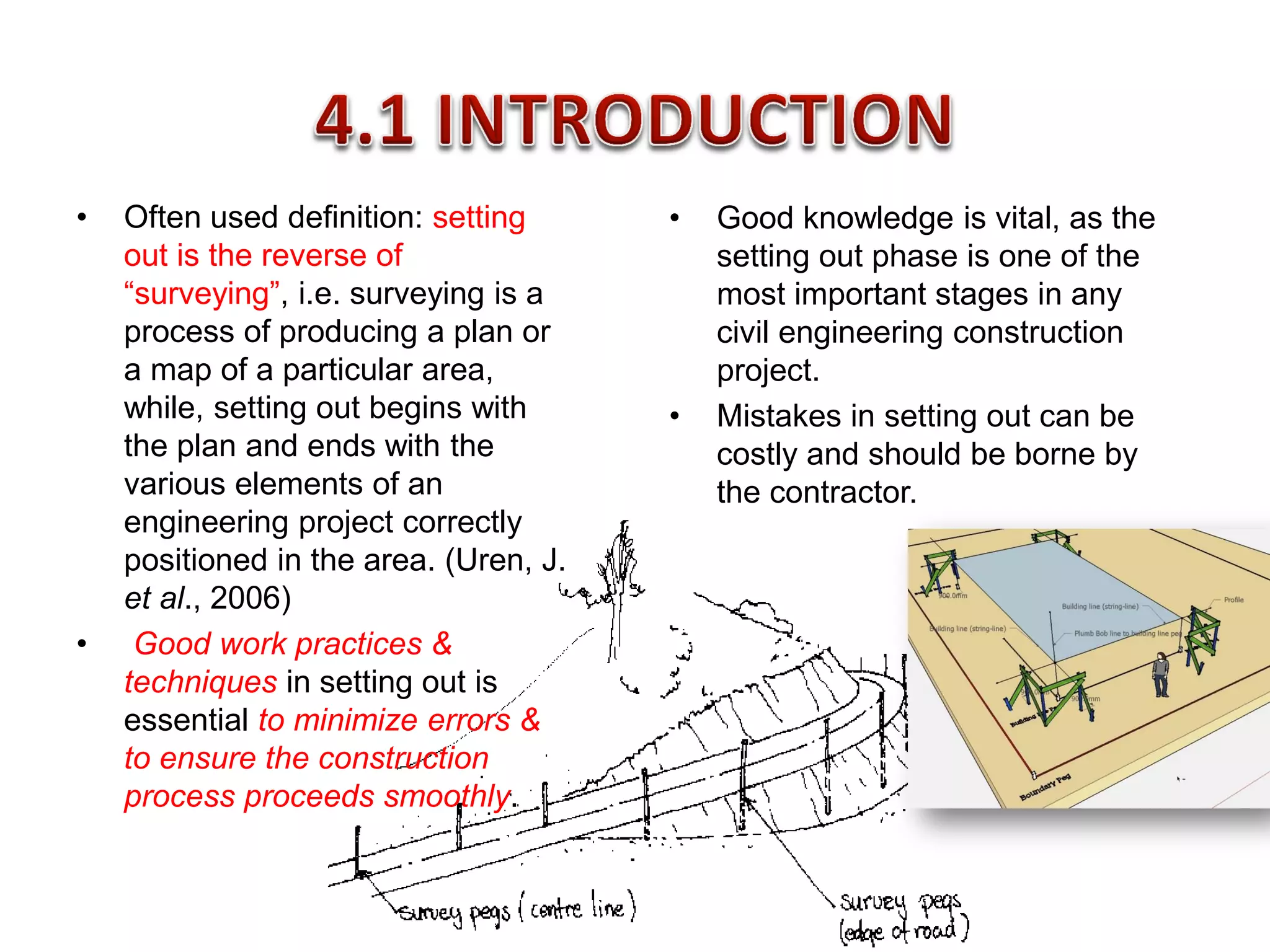 Setting out 12042018 | PDF | Civil Engineering Industry | Industries