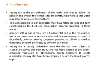 Setting out construction works 01 | PPTX