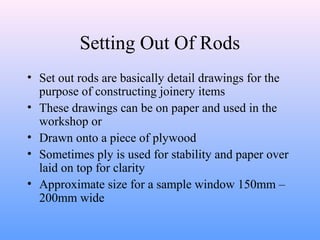 joinery setting out and marking out | PPS