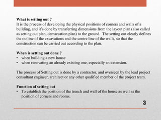 Setting out of building | PPTX