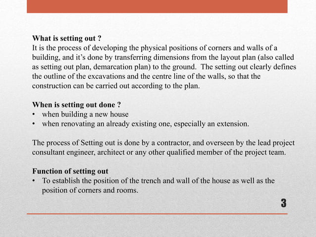 Setting out of building | PPTX