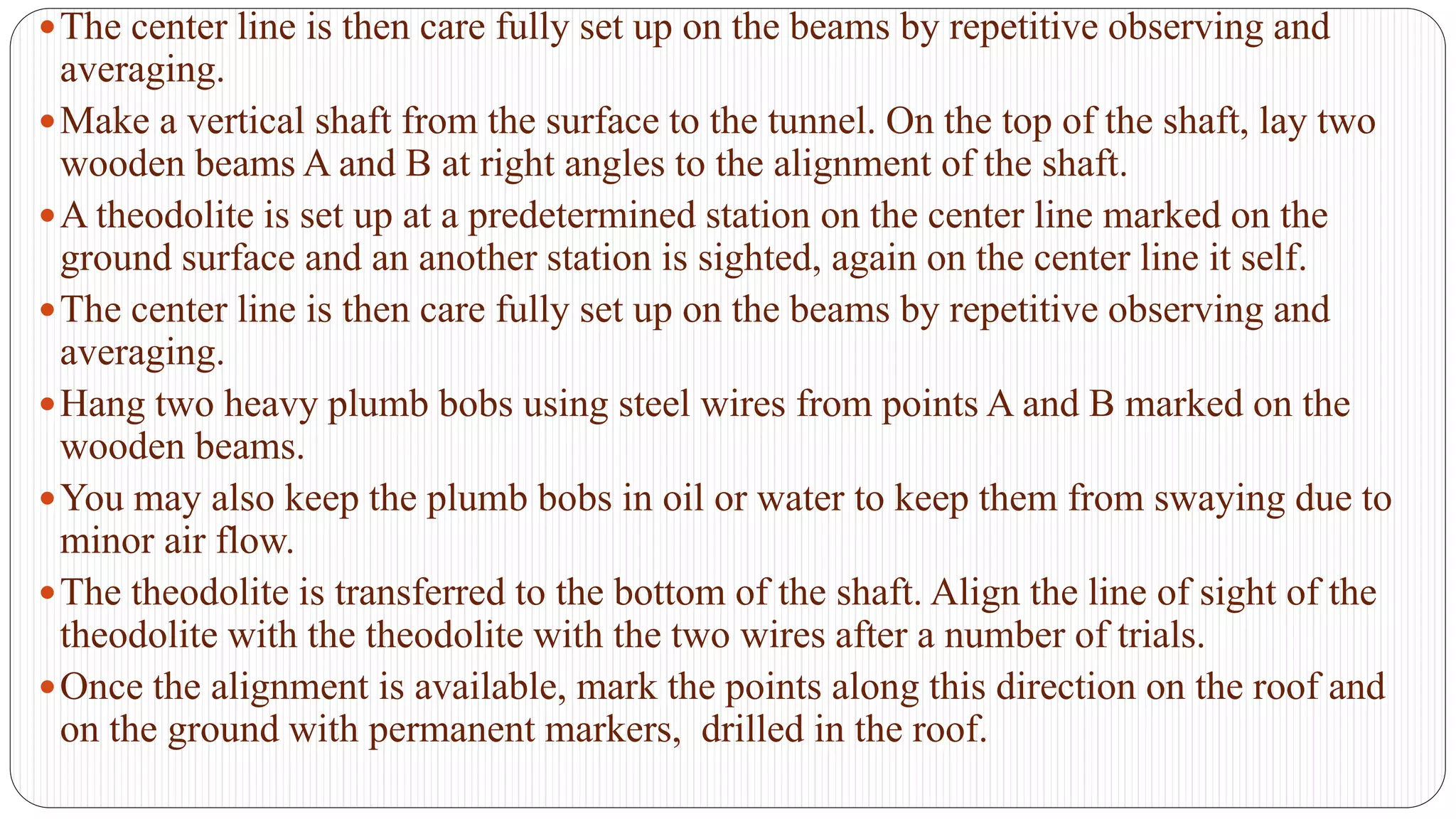 Setting out work | PPTX
