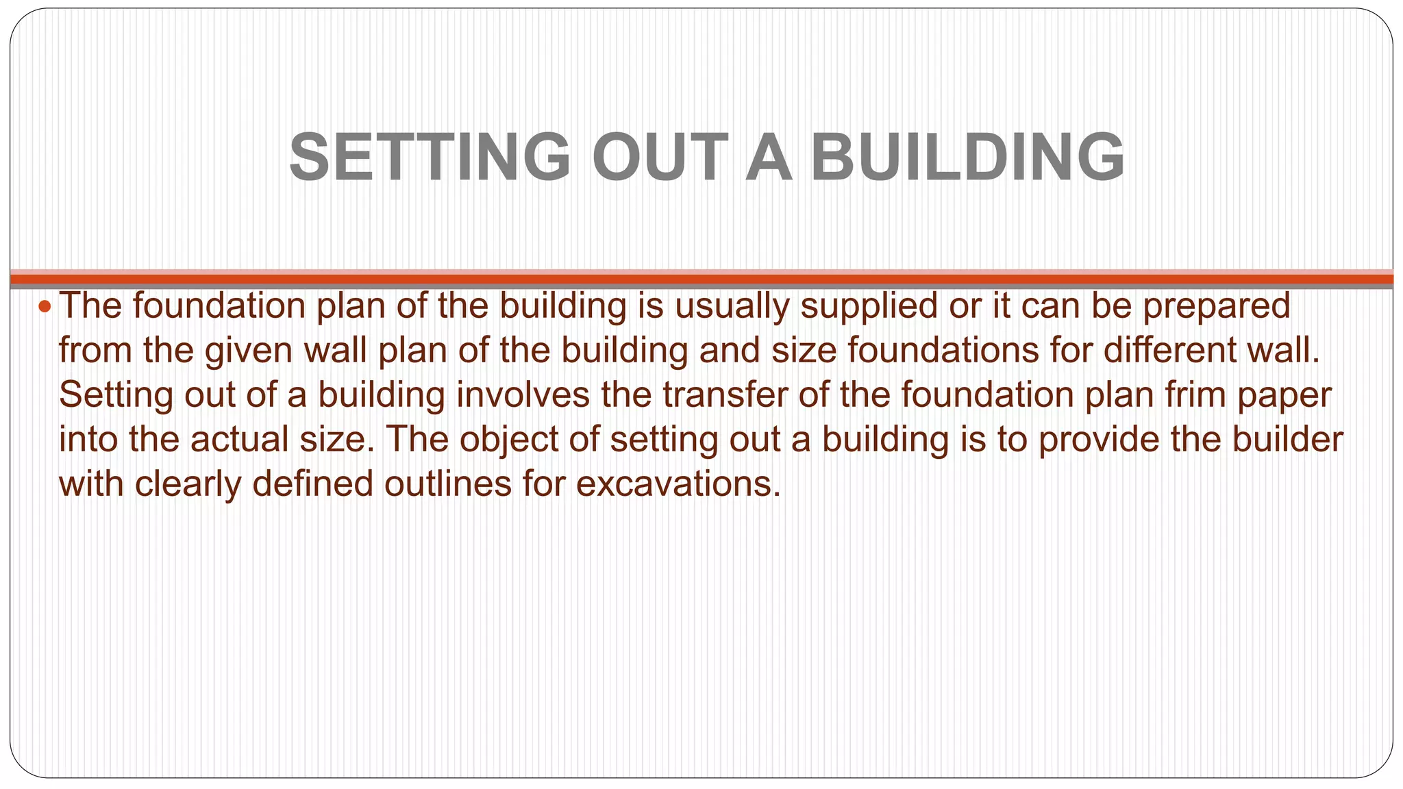 Setting out work | PPTX