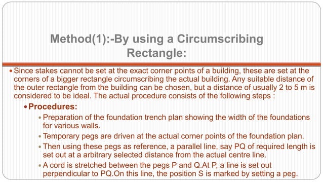 Setting out work | PPTX | Civil Engineering Industry | Industries