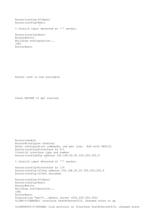 Setting packet tracer | TXT | Operating Systems | Computer Software and Applications