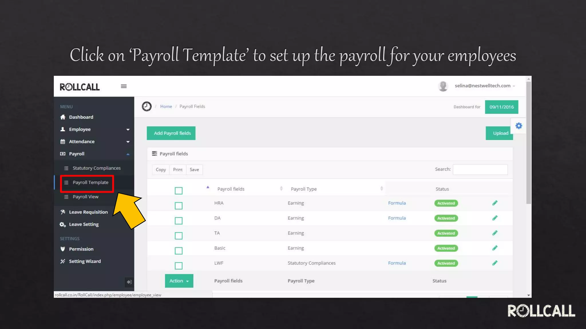 Setting payroll on RollCall | PPTX