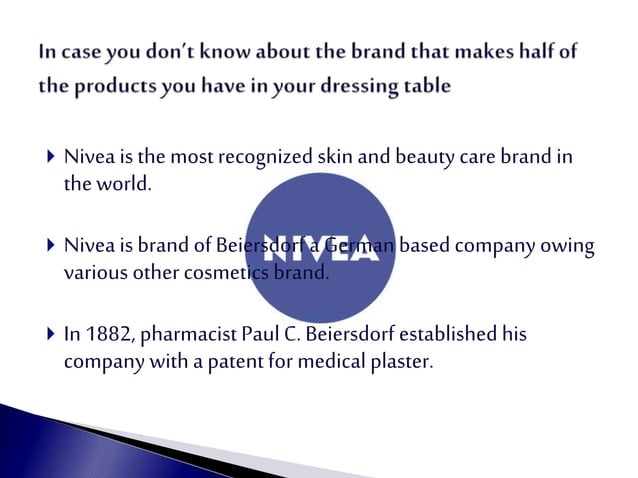 Setting Product Strategy Nivea Mini case | PPT
