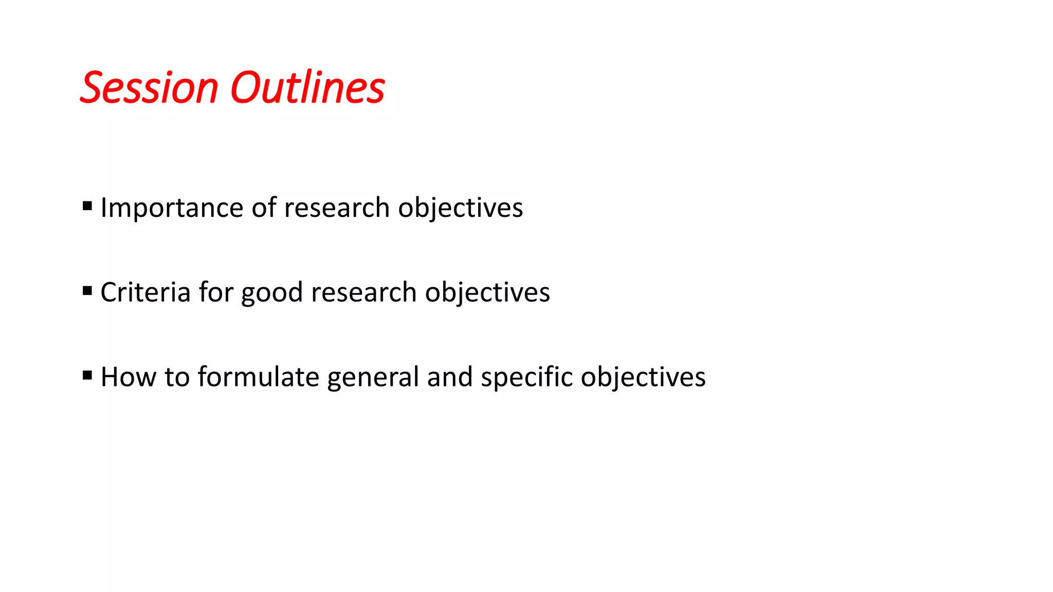 Setting research objectives. Quantitative Research Methods 101 | PPTX