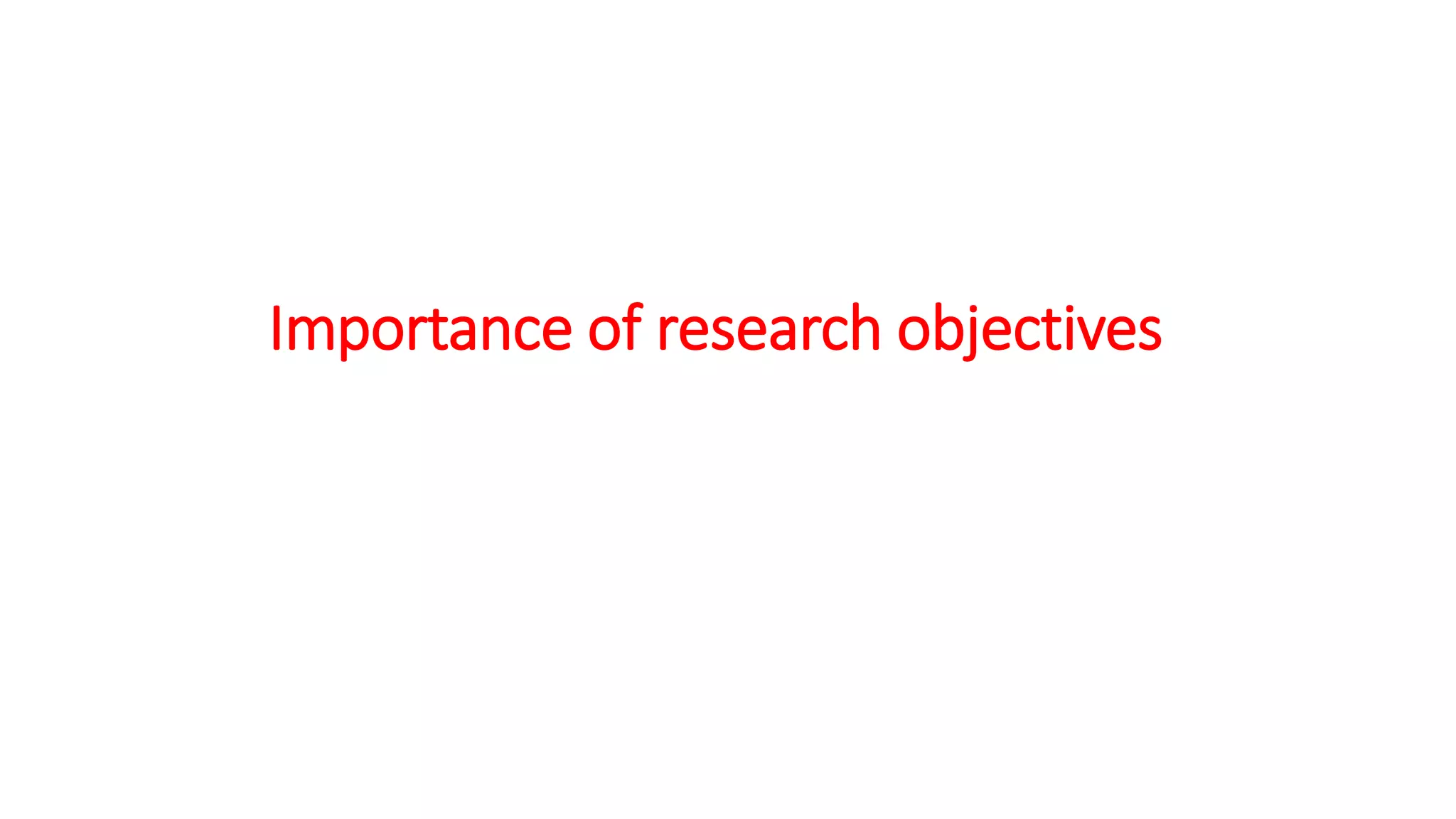 Setting research objectives. Quantitative Research Methods 101 | PPTX