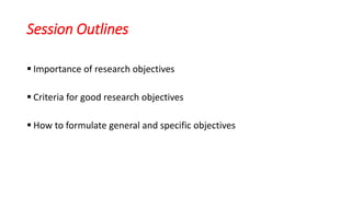 Setting research objectives | PPTX