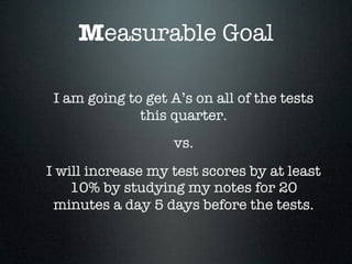 Setting SMART Goals | KEY | Education