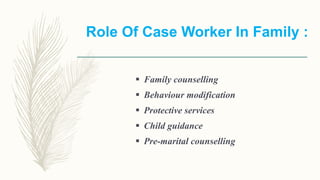 Settings of social case work | PPTX