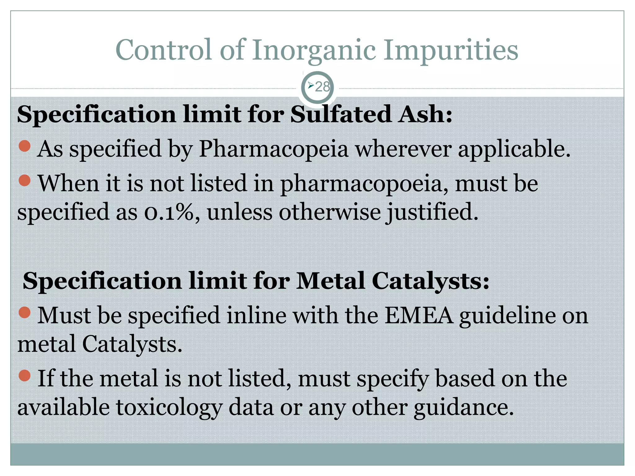 Setting spec limit for imps | PPT