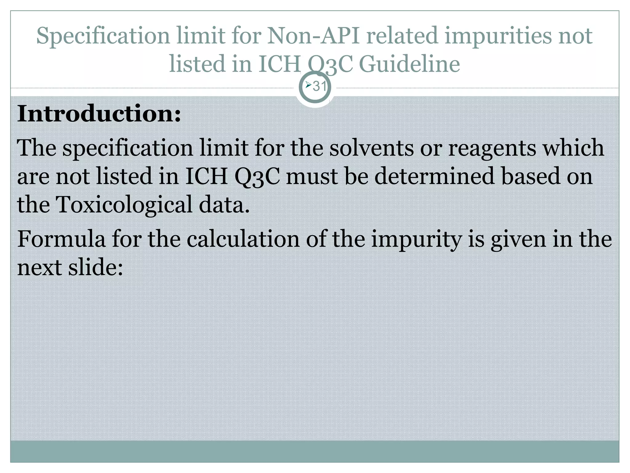 Setting spec limit for imps | PPT