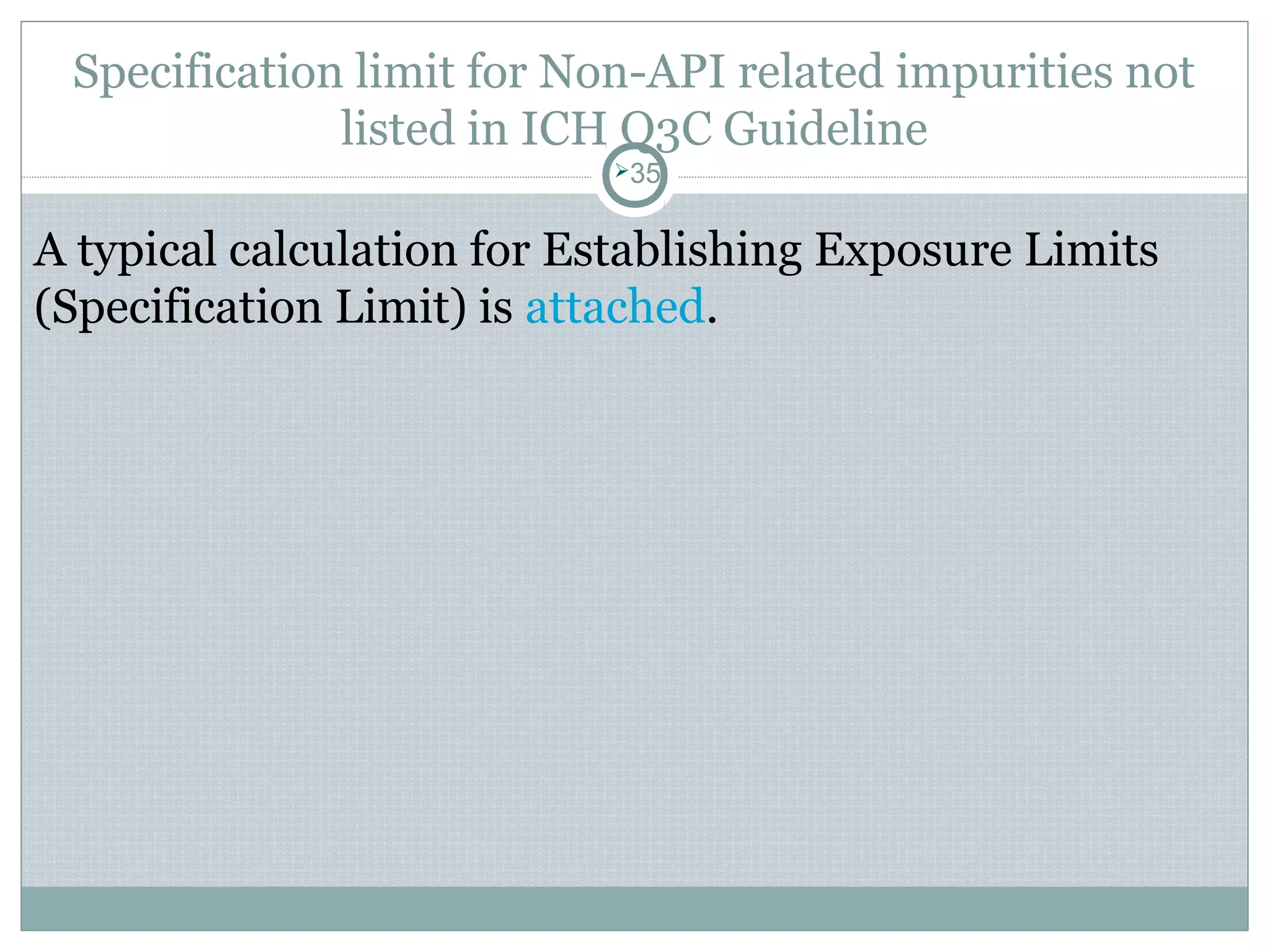 Setting spec limit for imps | PPT