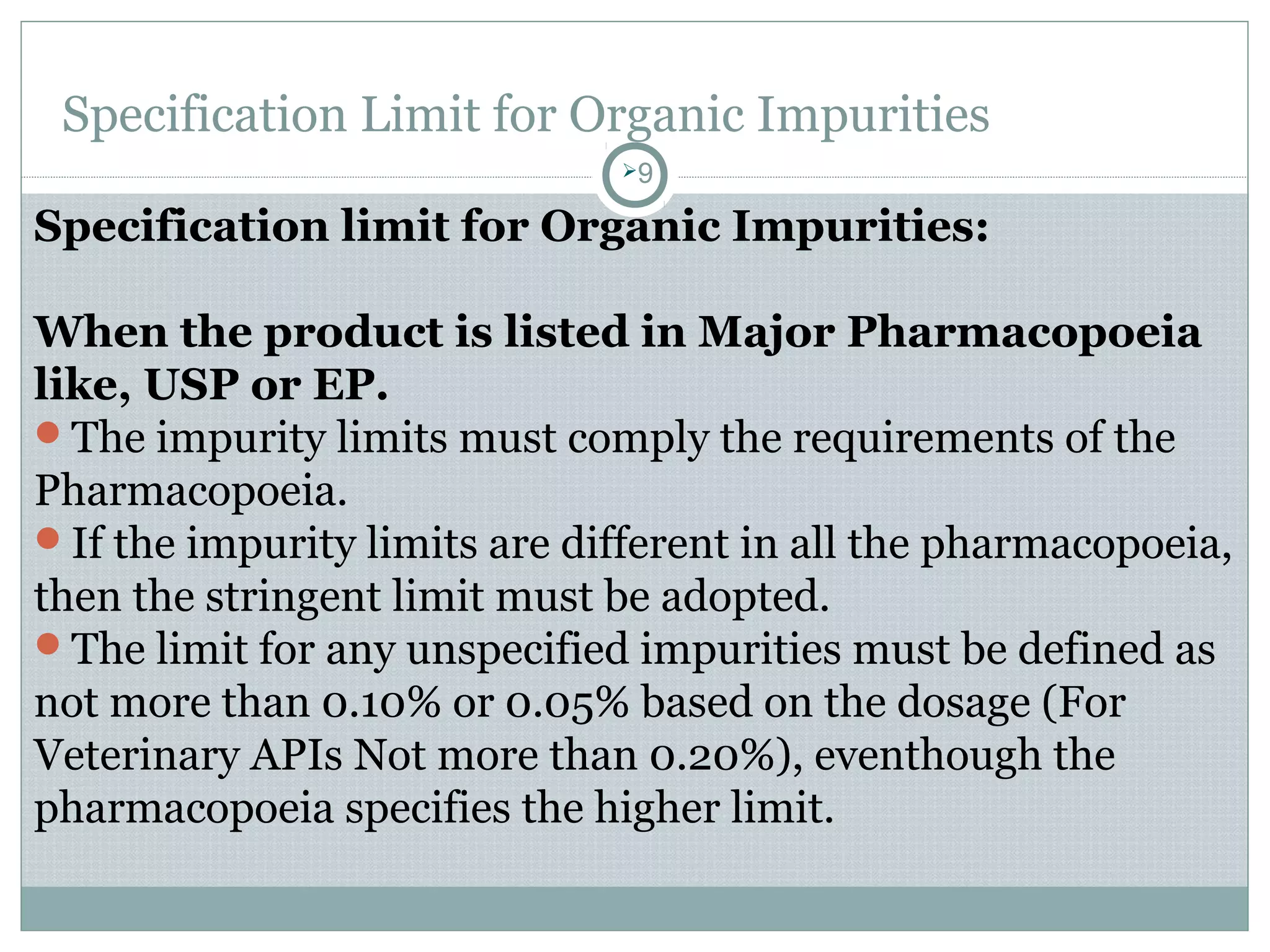 Setting spec limit for imps | PPT