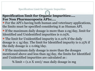 Setting spec limit for imps | PPT