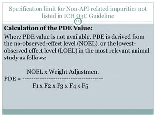 Setting spec limit for imps | PPT