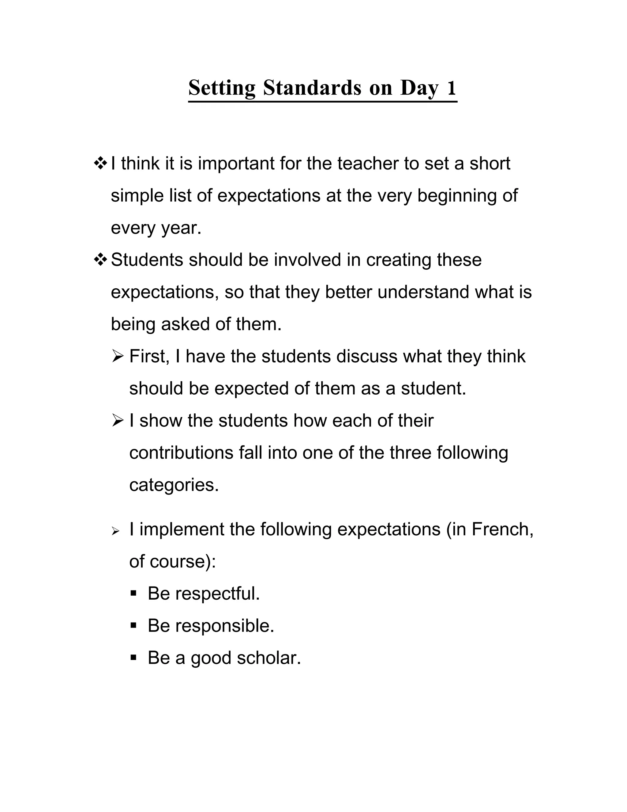 Setting Standards | DOC