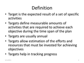 Setting targets | PPT