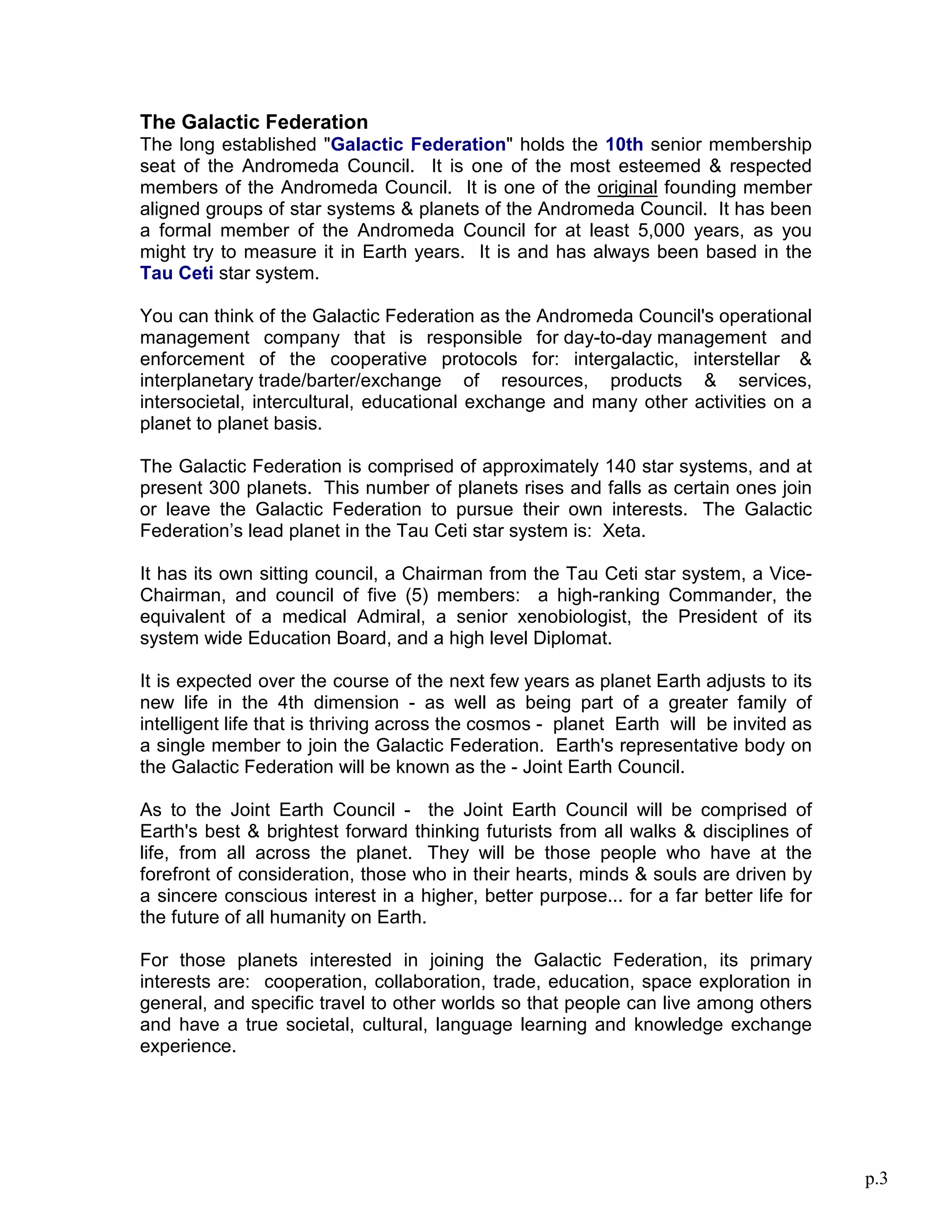 Andromeda Council - Setting the Record Straight | PDF