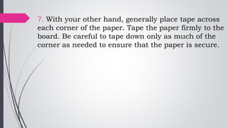 Basic Drafting Tools & Materials and Setting-Up your Drawing Table | PDF