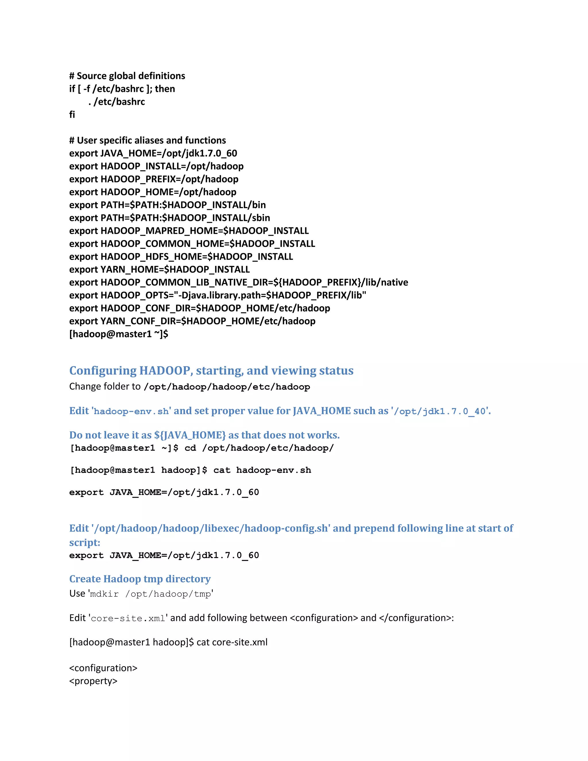 Setting up a HADOOP 2.2 cluster on CentOS 6 | PDF