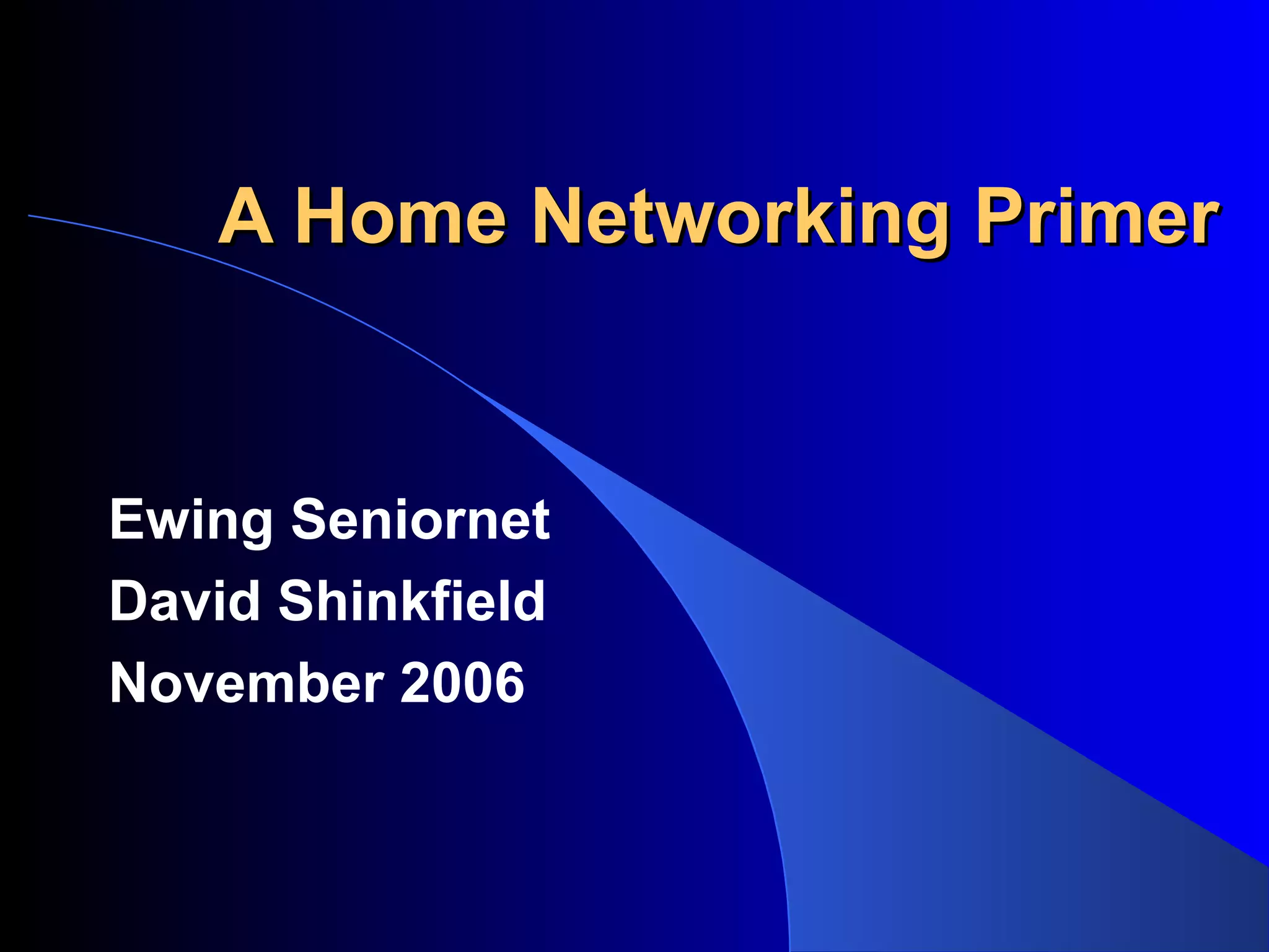 Setting up a home network | PPT