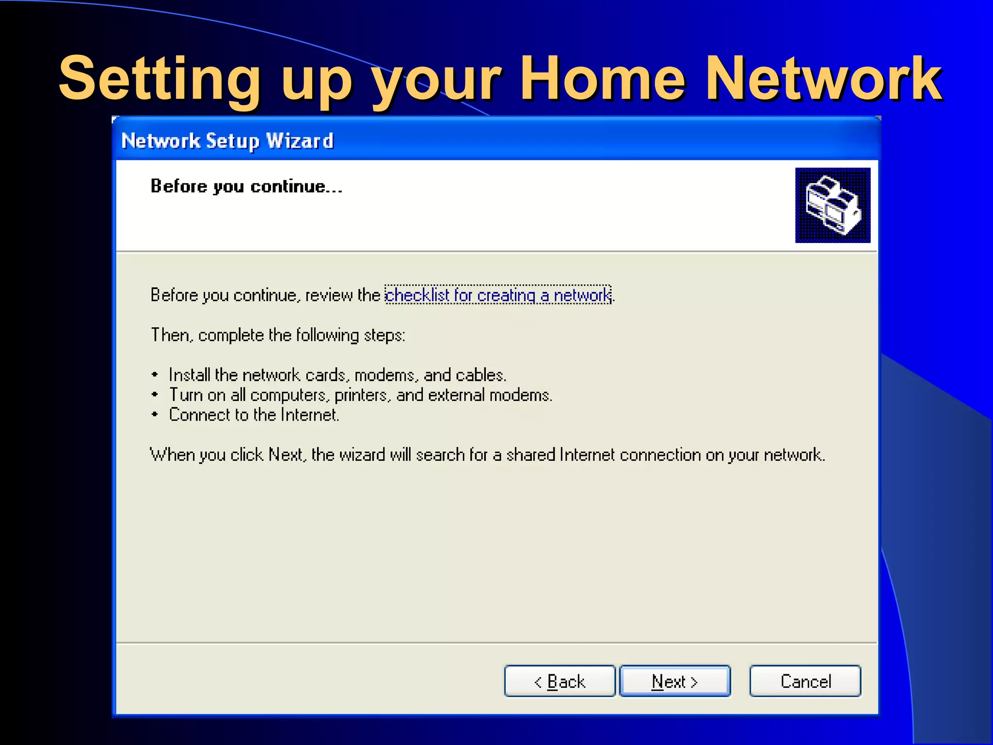 Setting up a home network | PPT