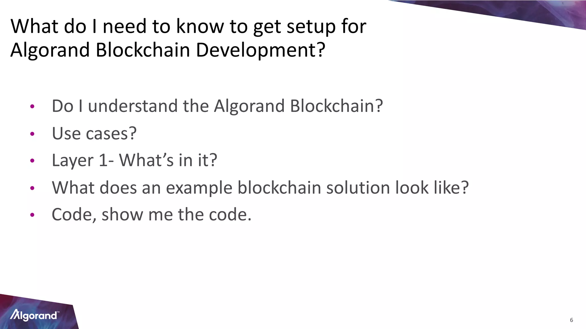 Algorand Development Environment | PPT