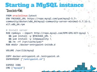 Setting up a MySQL Docker Container | PPT
