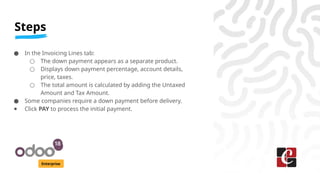 Setting Up and Processing Down Payments in Odoo 18 Sales | PPTX