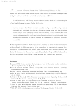 Setting Up An Extensive Reading Course: The Beginning, the Middle, and ...