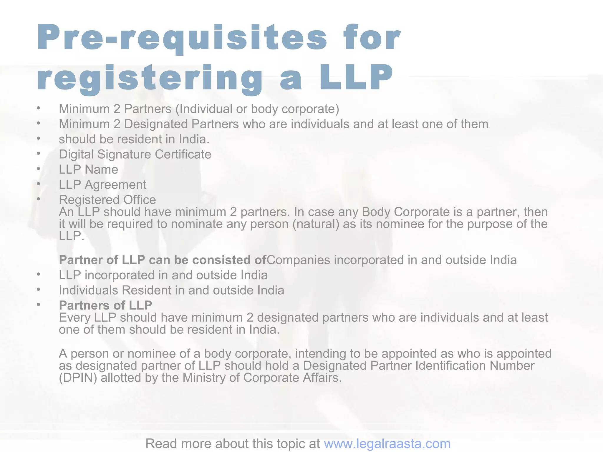 Setting up an llp in india by legal raasta | PPT
