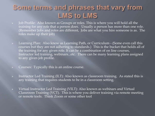 Setting up an LMS for success | PPT